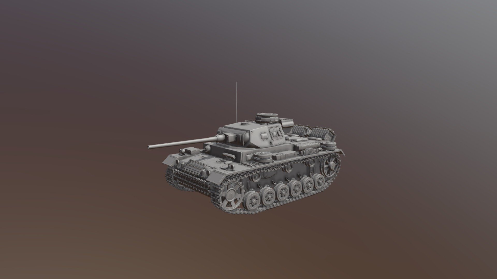 PzKpfw III - Panzer 3 - Ausf.J - Mid Production - Buy Royalty Free 3D ...
