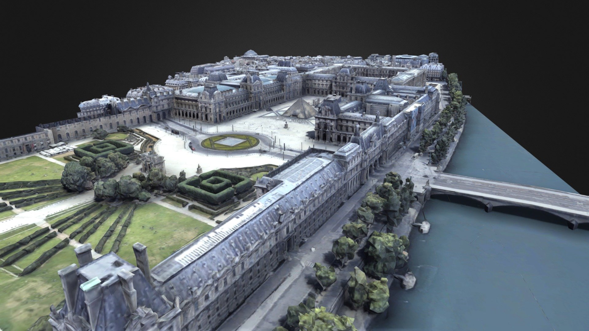 Louvre France - 3D model by mohamedhussien [5d77d46] - Sketchfab