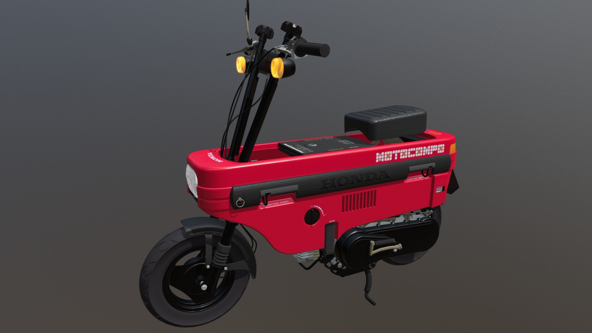HONDA MOTOCOMPO Red - 3D model by E-Factory (@eno1963) [5d7a545 ...