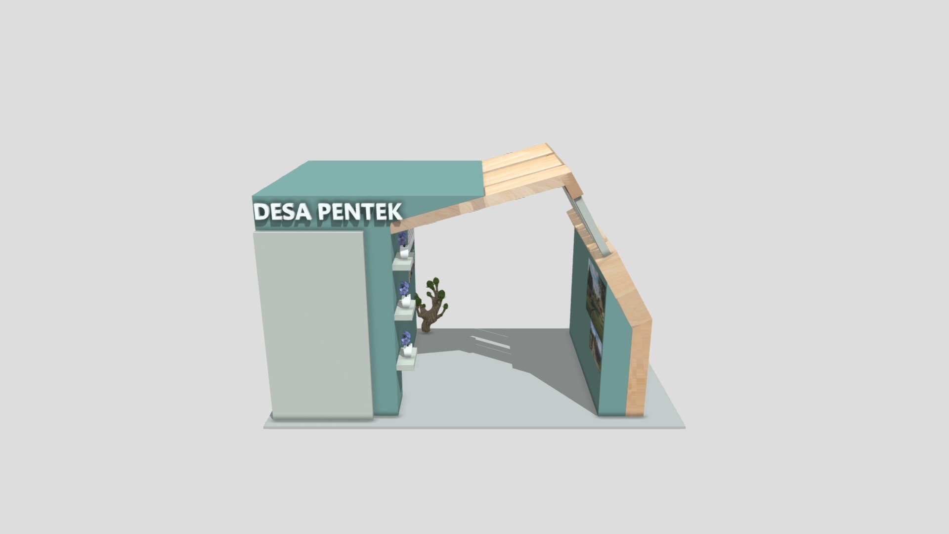 TEMPLATE BOOTH - 3D model by fachrizal.andre [5d7d5b3] - Sketchfab