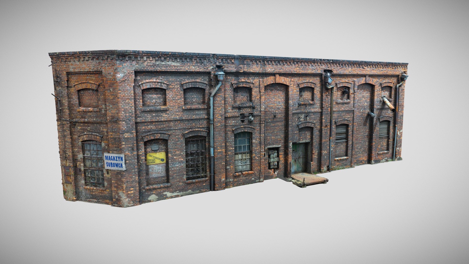 Wall of an old factory - Buy Royalty Free 3D model by scansfactory ...