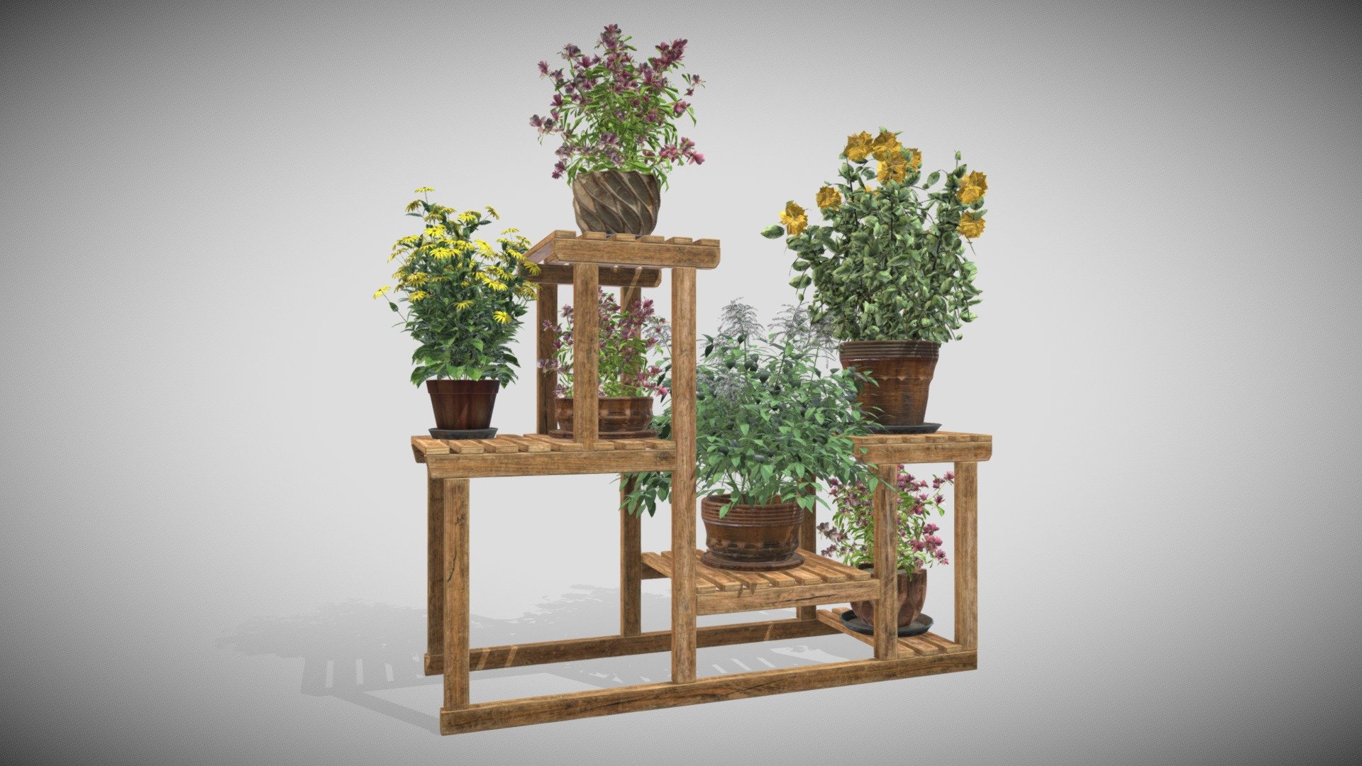 Plant Flower Stand - Buy Royalty Free 3D model by Francesco Coldesina ...