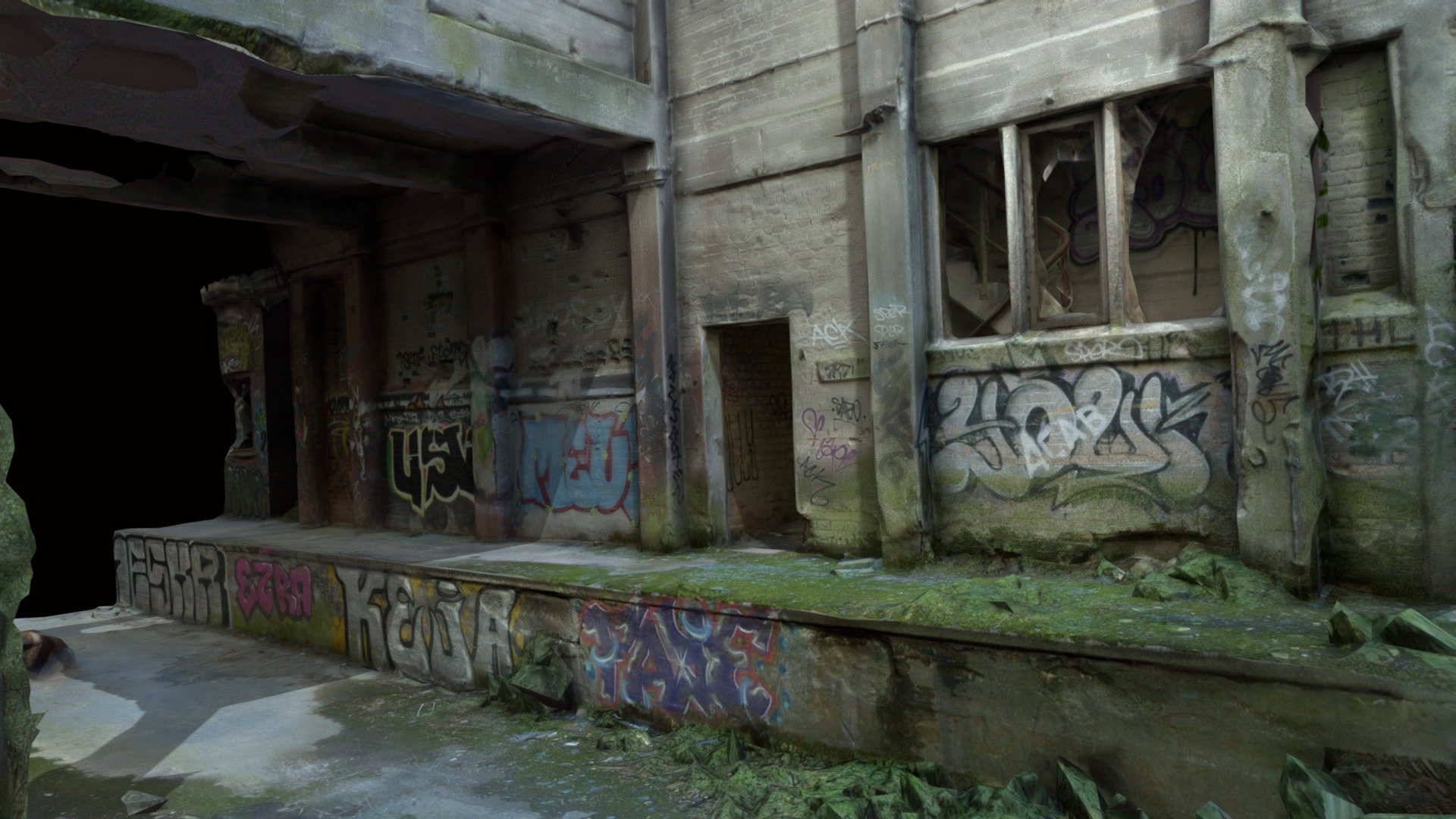 Ruined_back_alley - 3D model by Alex Sade (@Alexsade) [5d8331d] - Sketchfab