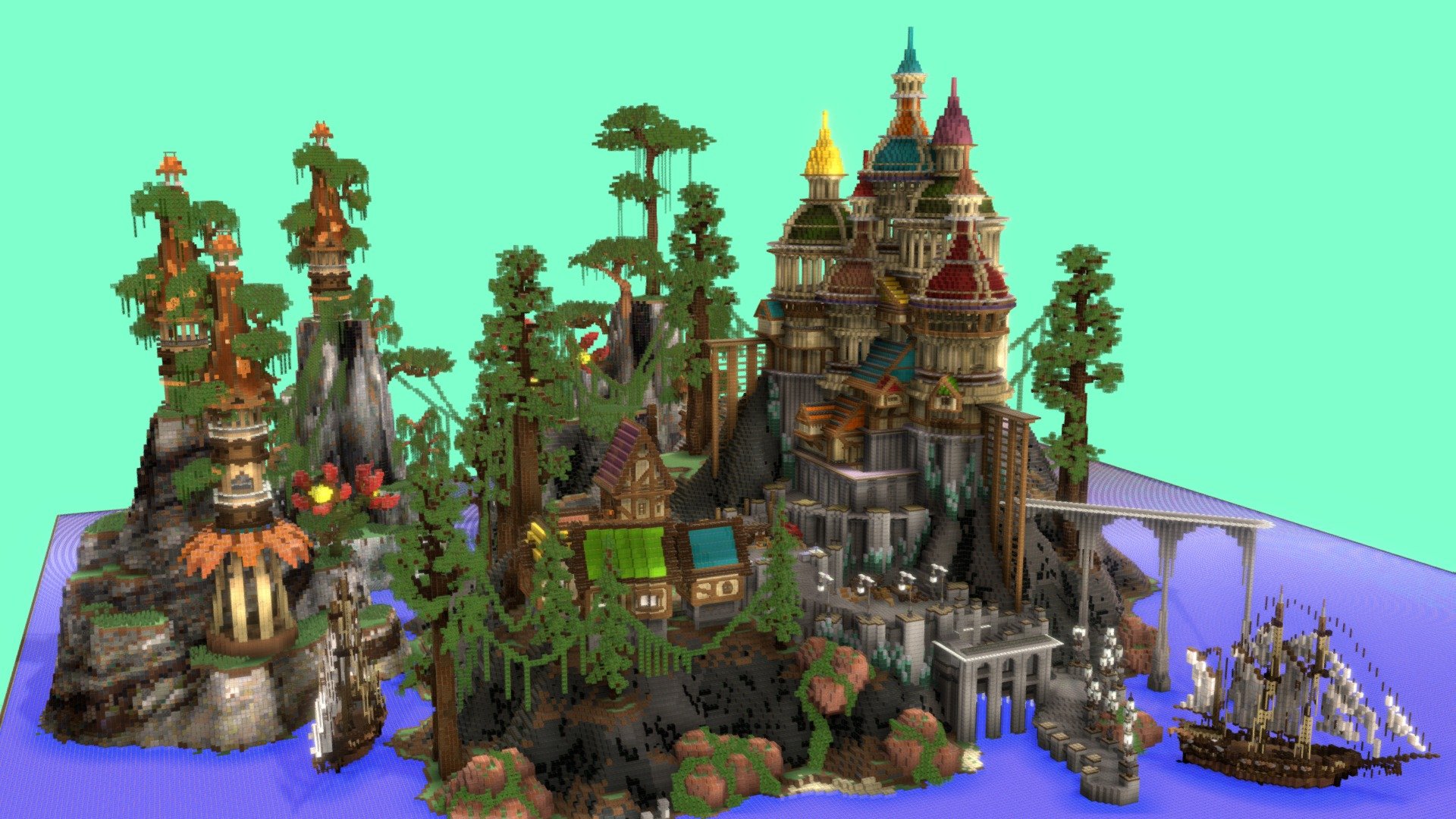 Lobby - Tropical Castle - [400x400] - 3D model by OriginBuilds (@Origin-Builds) [5d86262 ...