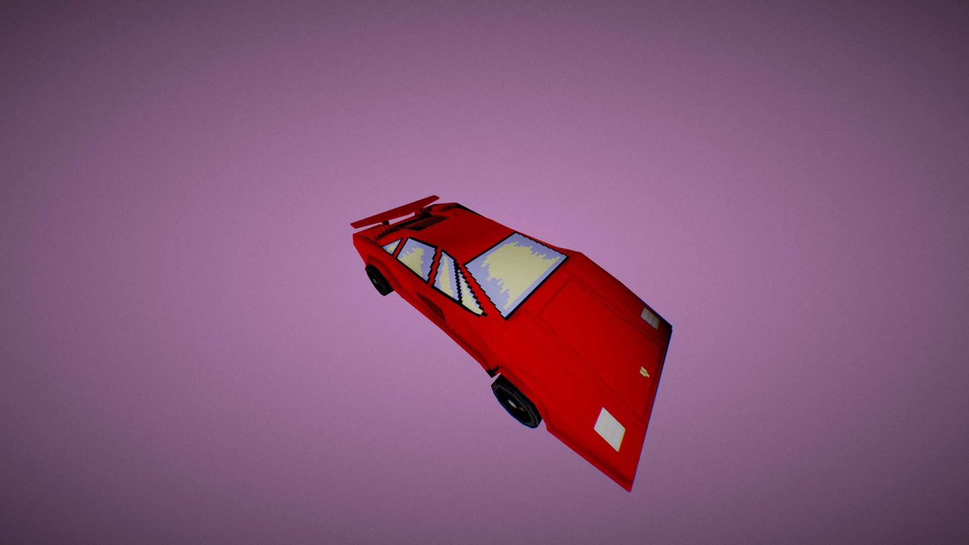 Low Poly Car-pixel art textures. Lambo Style - Download Free 3D model ...