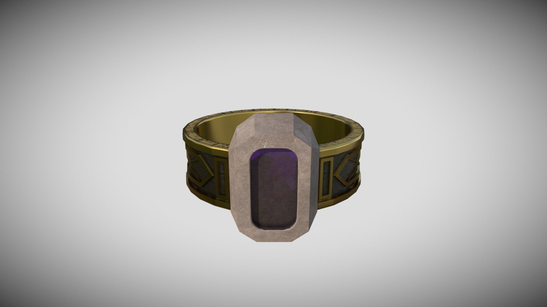 Dwarf-Ring of Power (Amethyst) - 3D model by niallplatt [5d86e85 ...