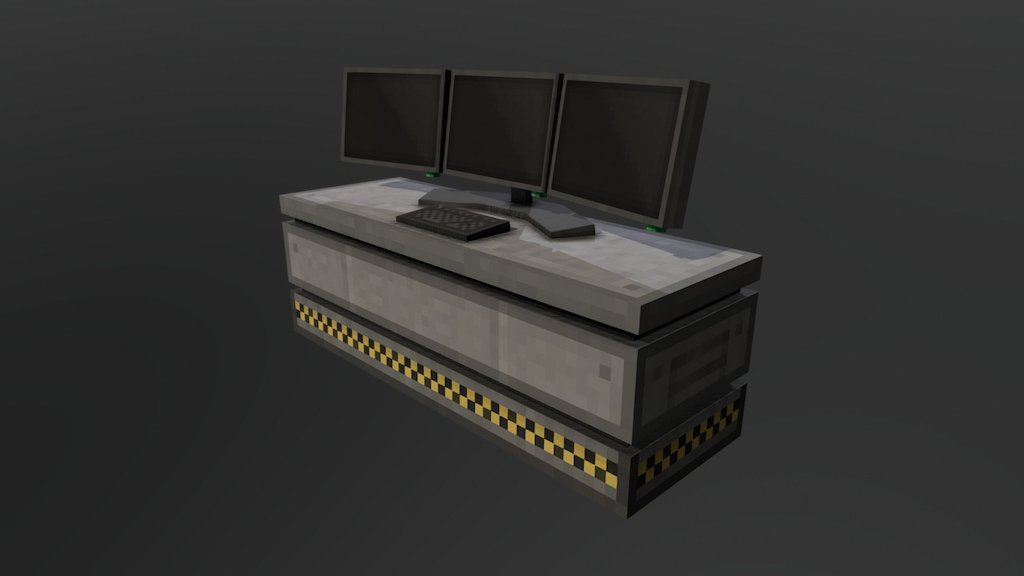 Security Desk Wide - 3D model by CyanideX [5d89425] - Sketchfab