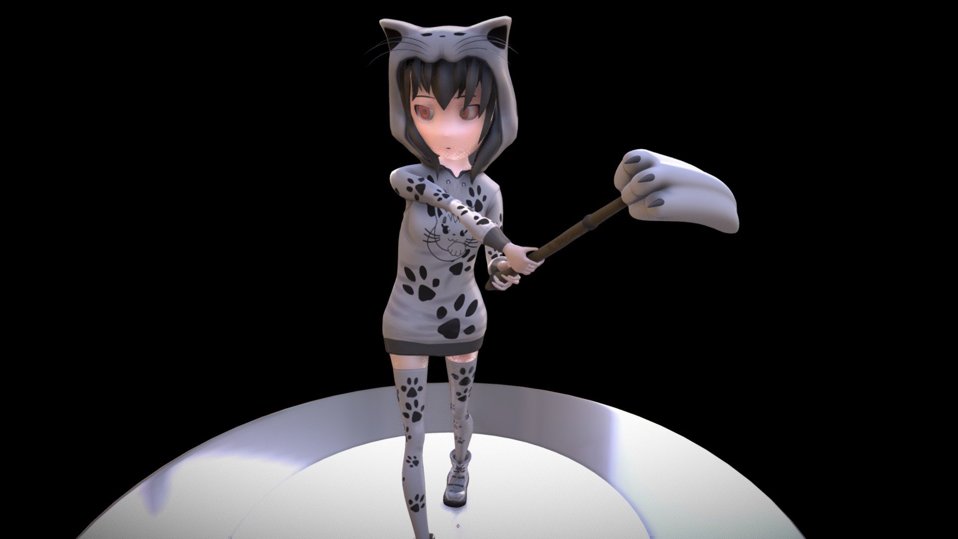 Cat Girl - 3D model by ganzalez89 [5d8b87b] - Sketchfab