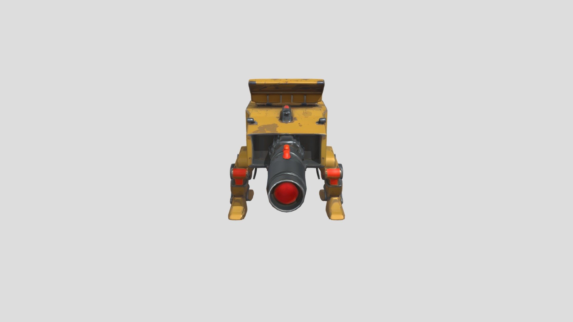 futuristic robotic cannon - 3D model by wuchinow [5d8ff79] - Sketchfab