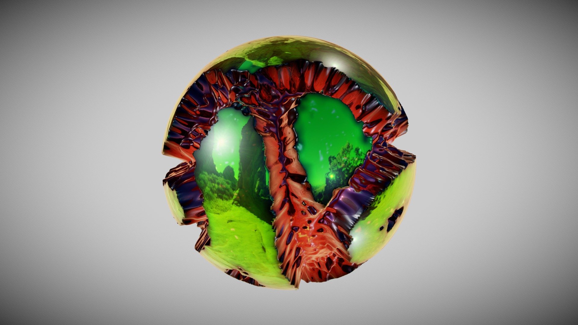 Cracked Core - Download Free 3D model by Aiekick [5d90b02] - Sketchfab