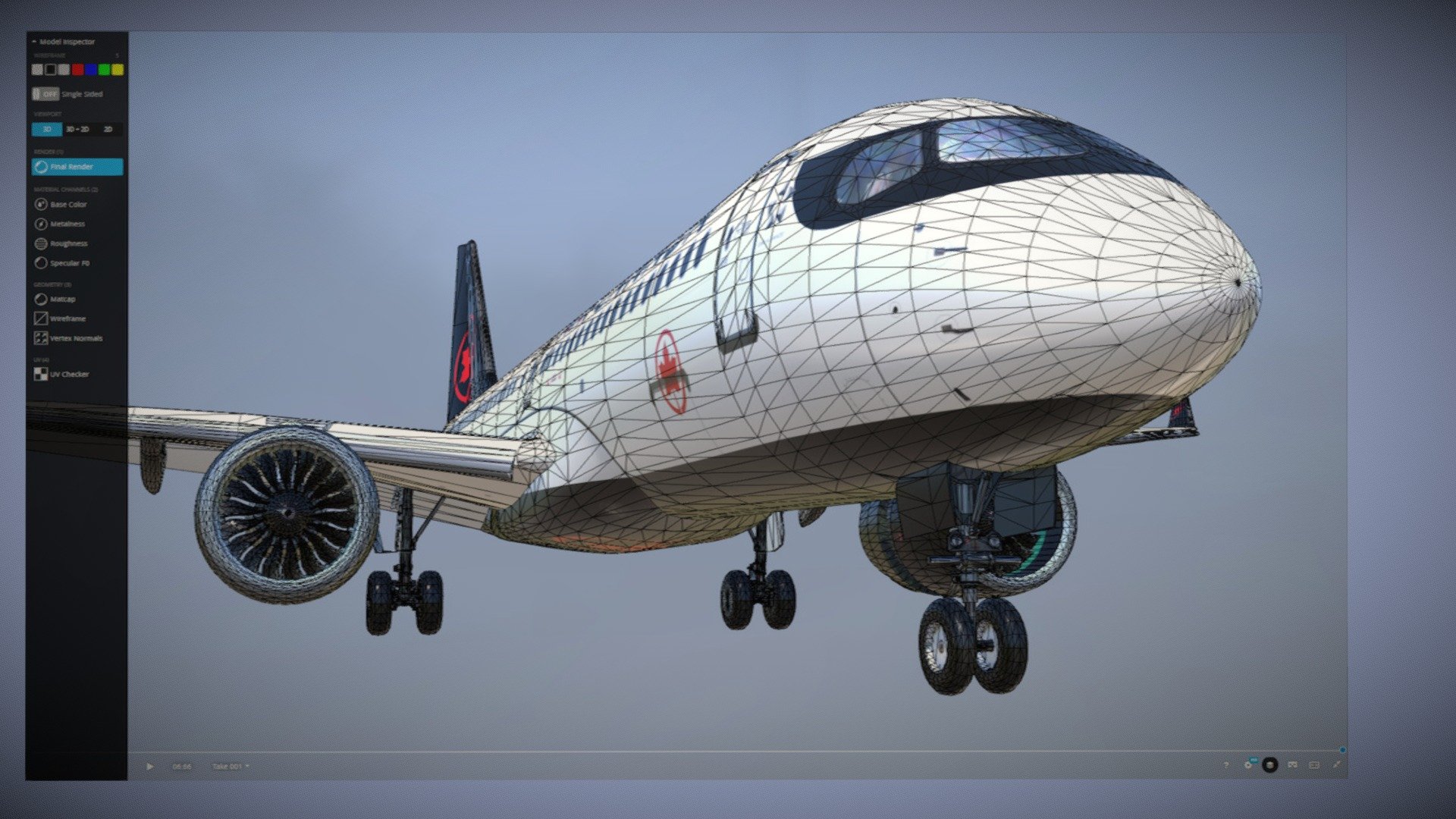 CS 300 Airbus A220 300 Air Canada livery - 3D model by paperscan ...