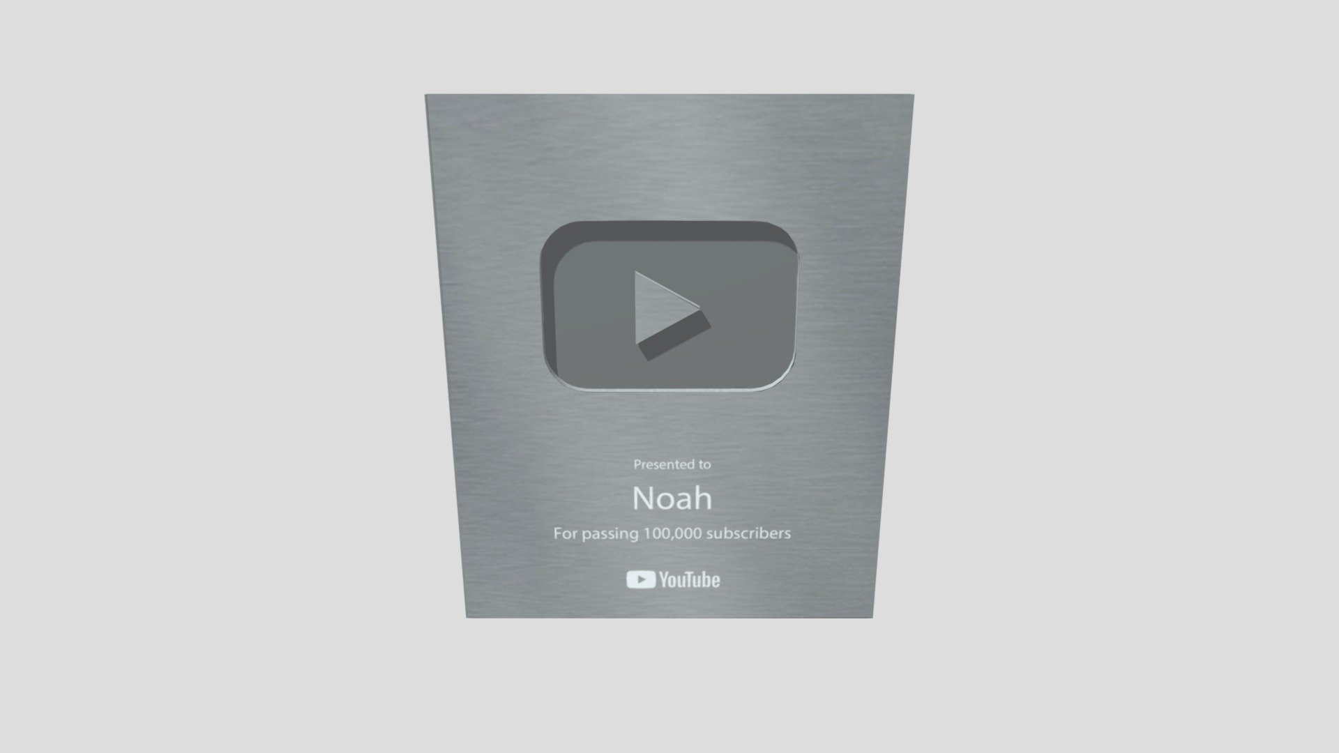 100K Play Button - 3D model by noah.ezzi [5d92188] - Sketchfab