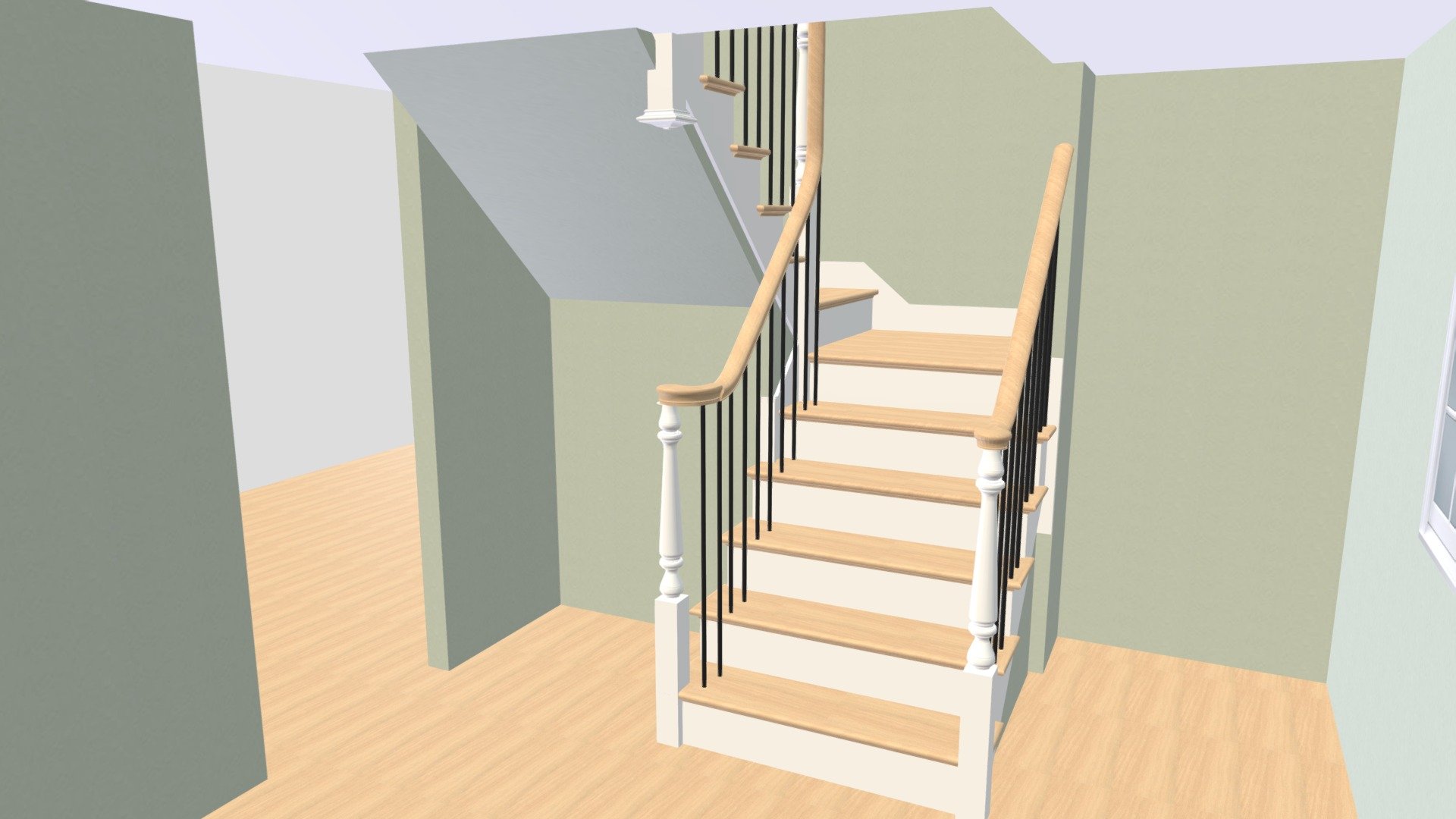 Carriage Drive Split Landing V2 - 3D model by Hardwood Design ...