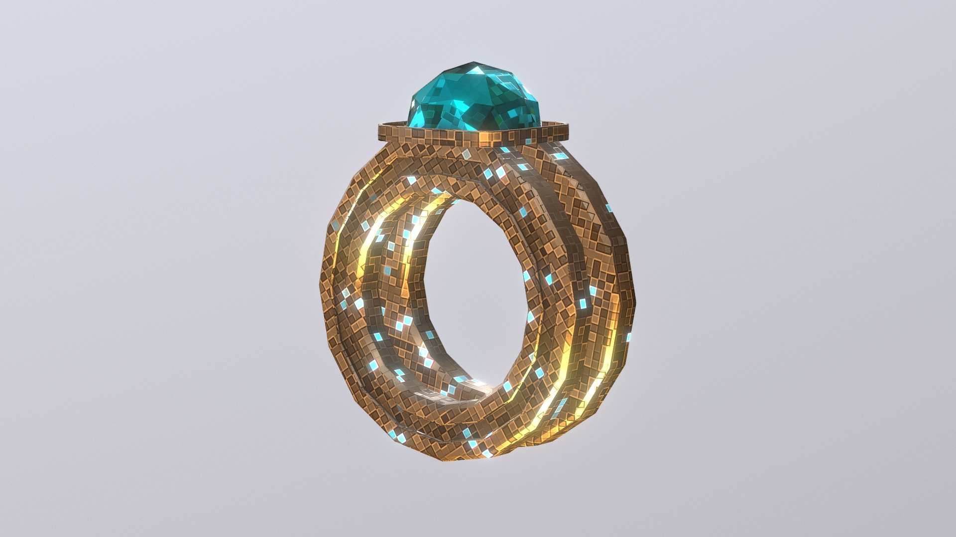 Pixelated Ring - 3D model by Thiago Ferraro (@thiagoferraro) [5d9b9eb ...