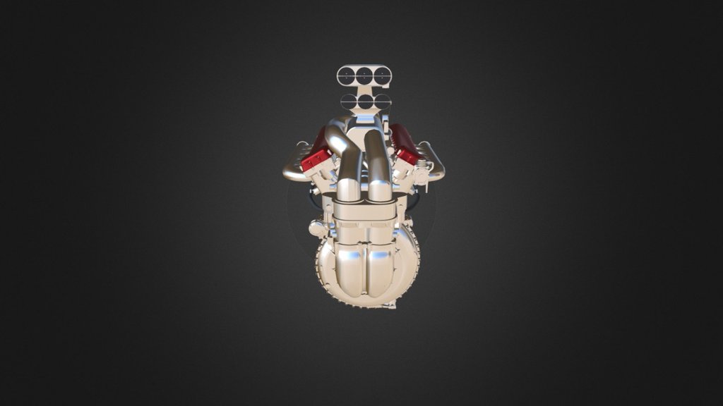 Rolls-Royce Merlin engine "custom" - 3D model by hugues.vacher [5d9bf35 ...