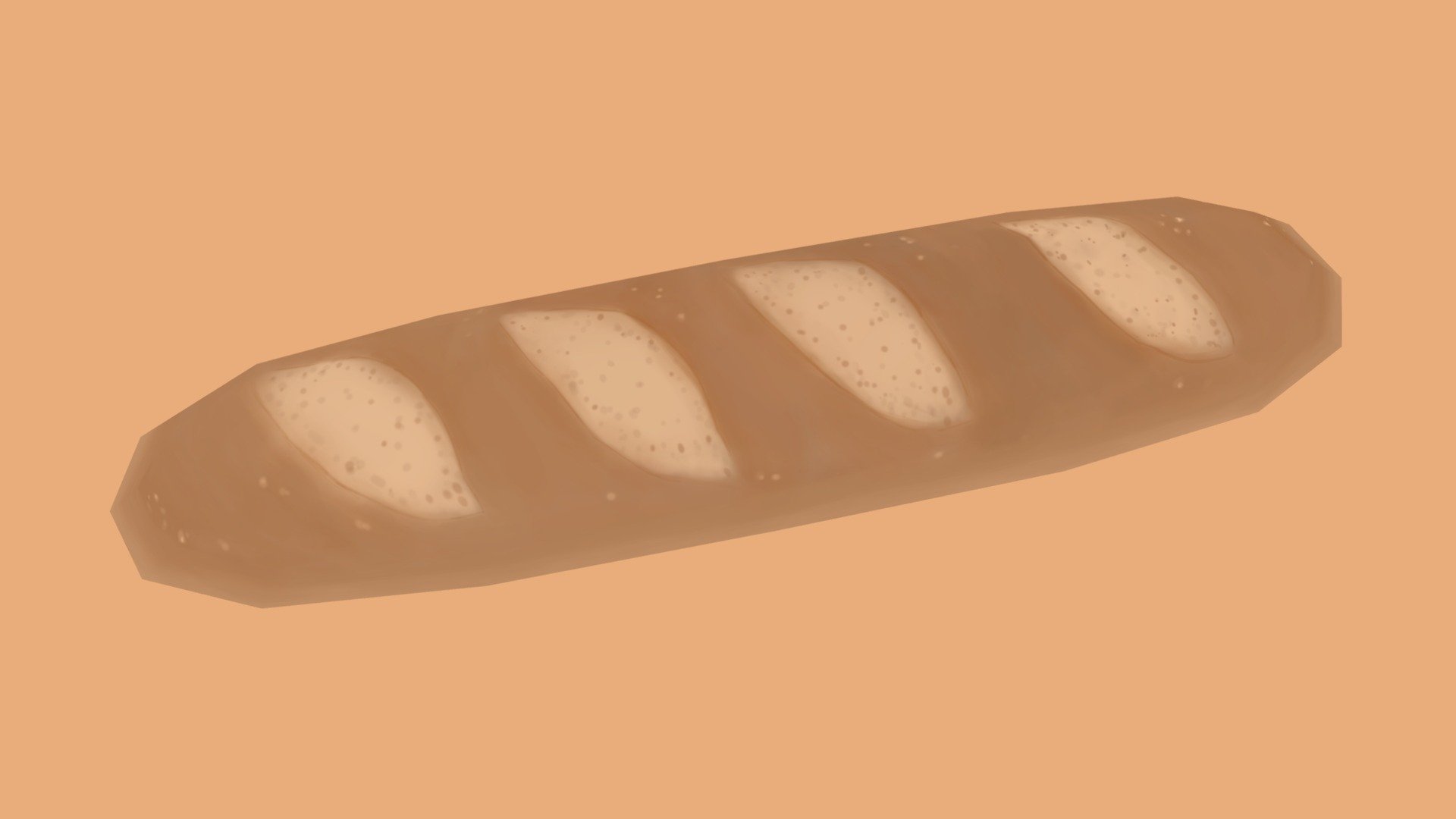 Handpainted Baguette - Download Free 3D model by Cozygon Animation ...
