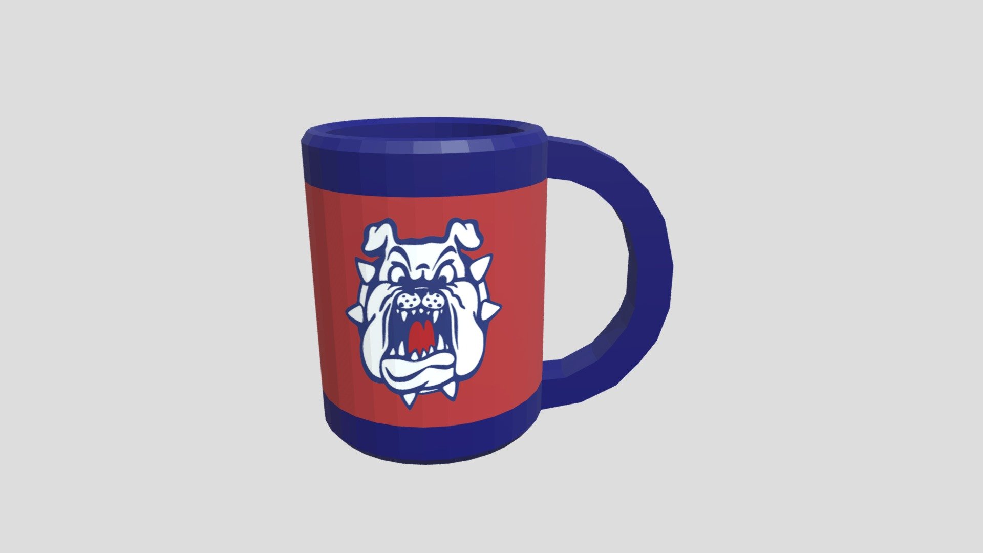 Fresno State Blue Mug - 3D model by fresnostatedx [5dacac4] - Sketchfab