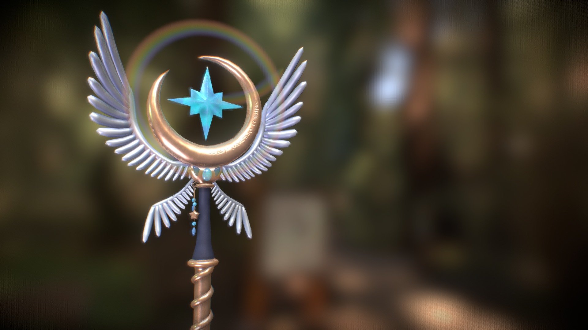 Magic of the Heavens - White Mage Staff - Download Free 3D model by ...