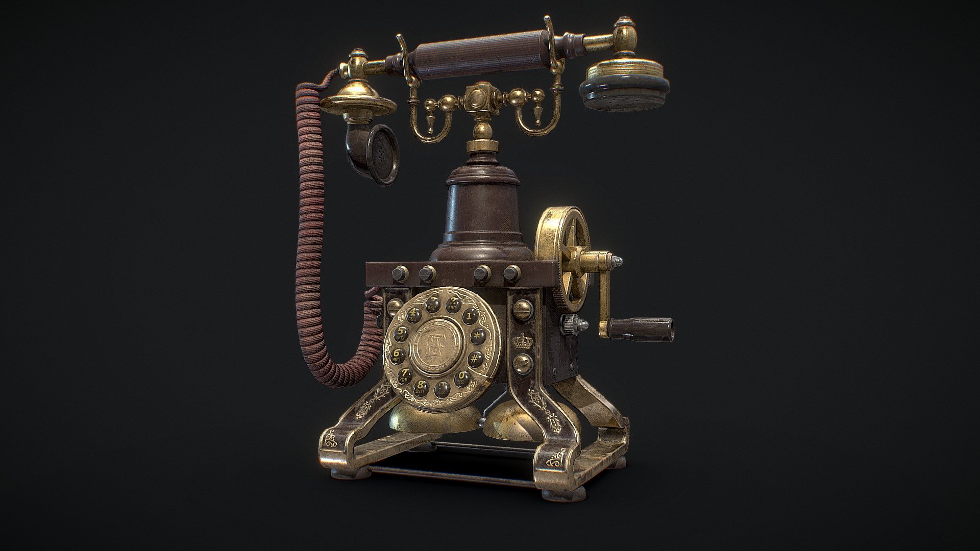 Retro phone - 3D model by alexxx_xarchenko [5dafa3c] - Sketchfab
