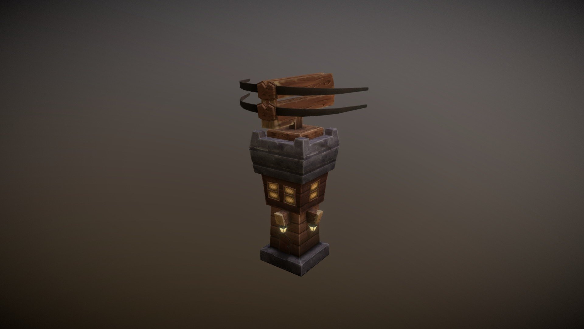 Double Bow Fire Down - 3D model by Barstooly [5db0112] - Sketchfab
