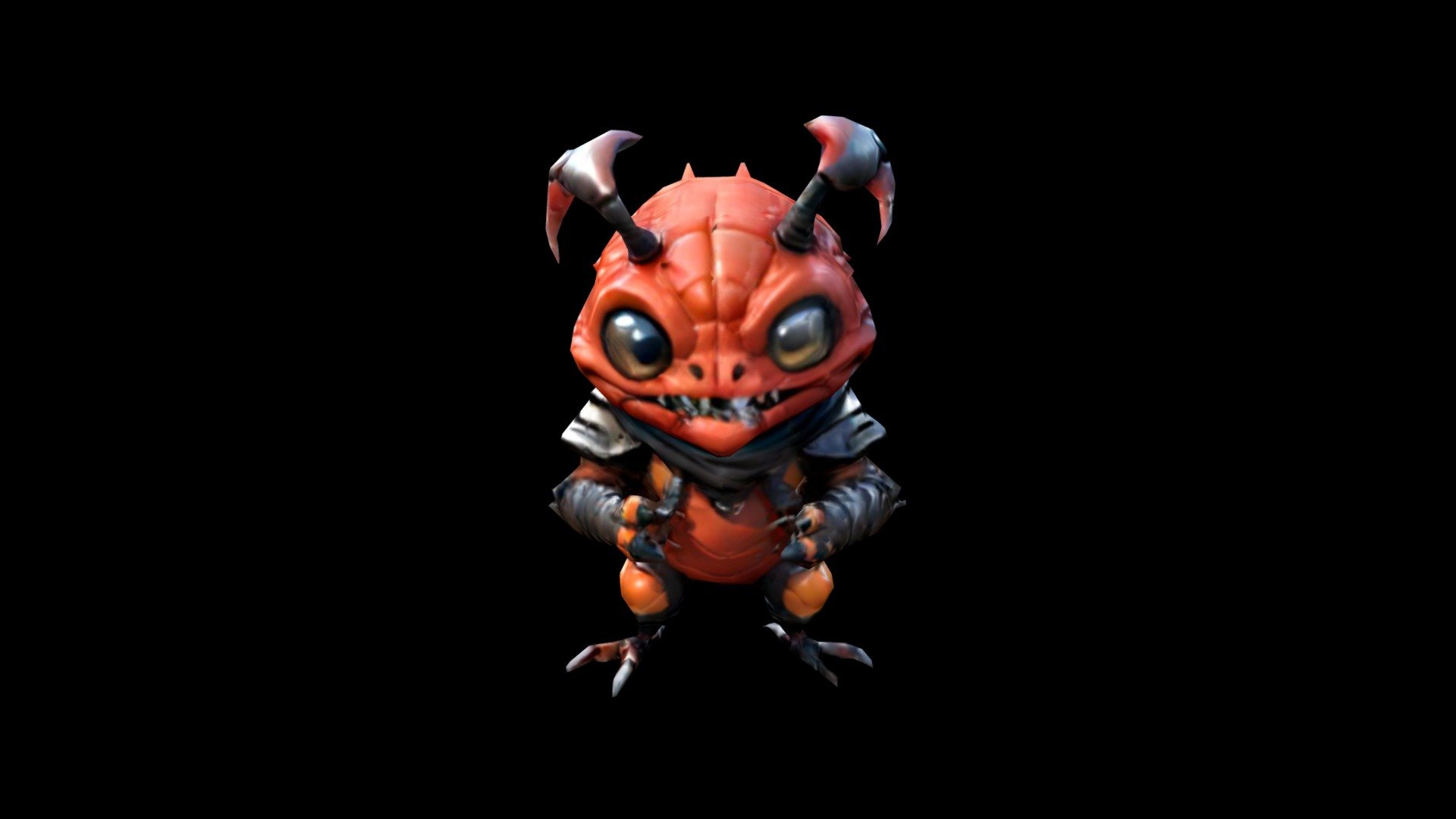 Animated game character fierce red dragon bug wi - Download Free 3D ...