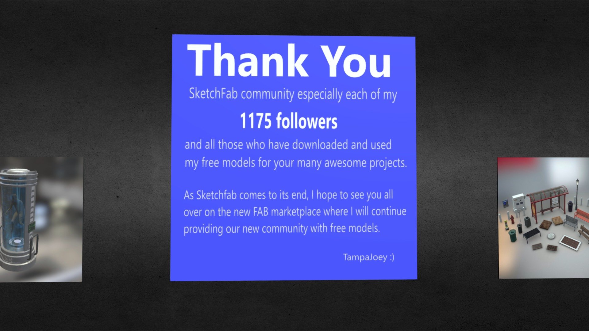 Thank You Sketchfab Community - Download Free 3D model by TampaJoey ...