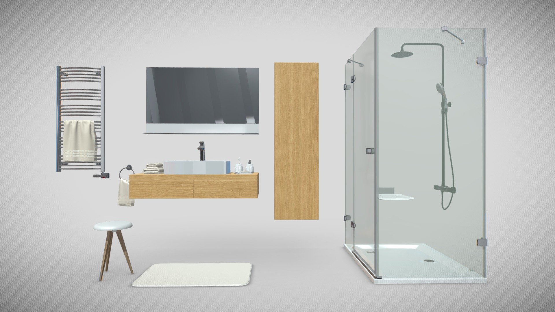 Bathroom Ravak Formy set 02 - Buy Royalty Free 3D model by madMIX ...