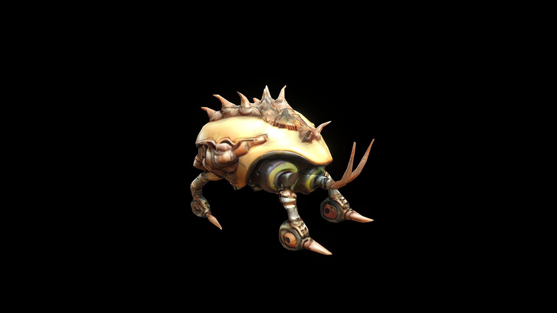 a 3d rendering of a robot with horns and whee - Download Free 3D model ...