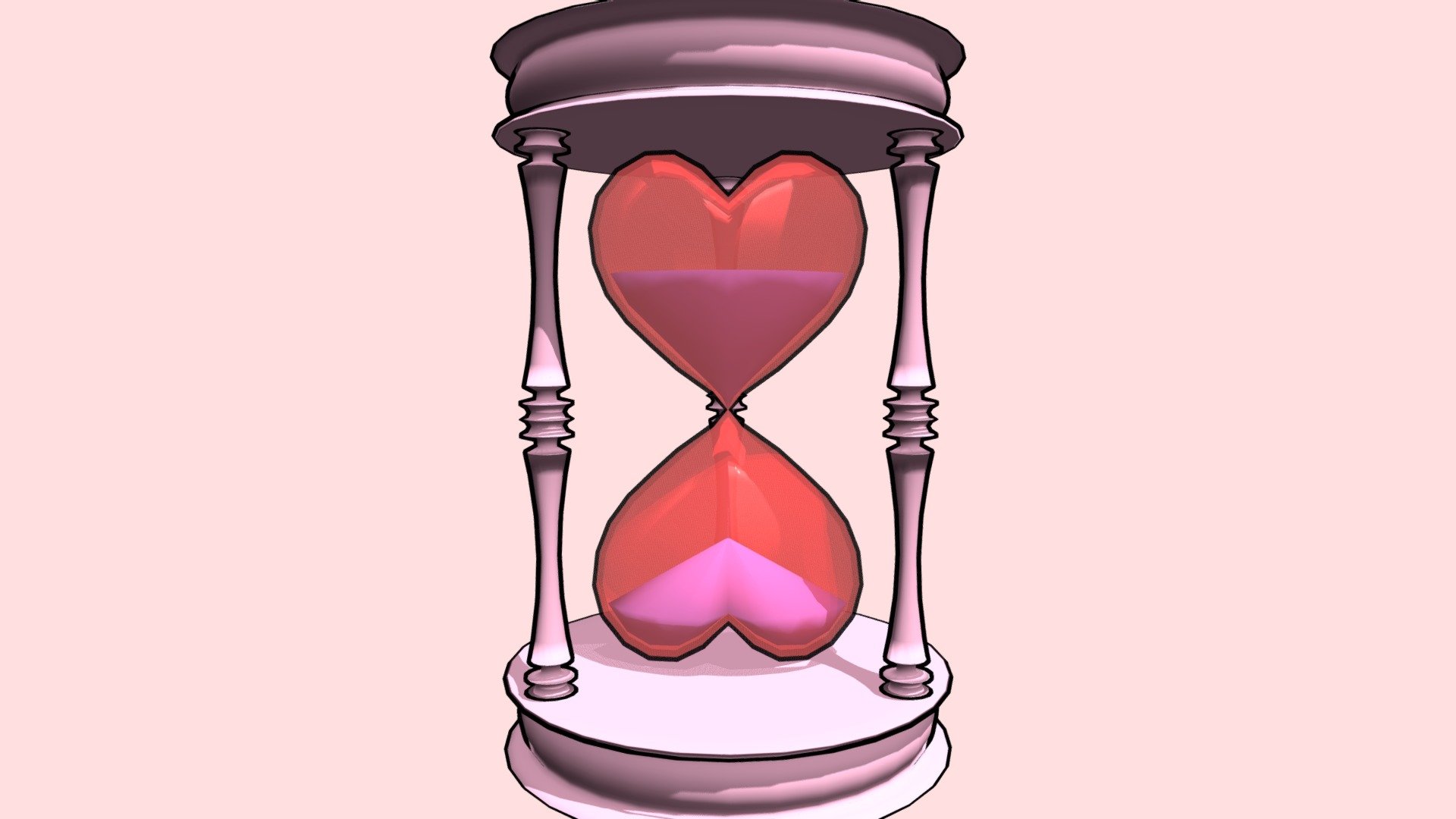 Heart Hourglass - 3D model by Platrium [5dbd4d3] - Sketchfab