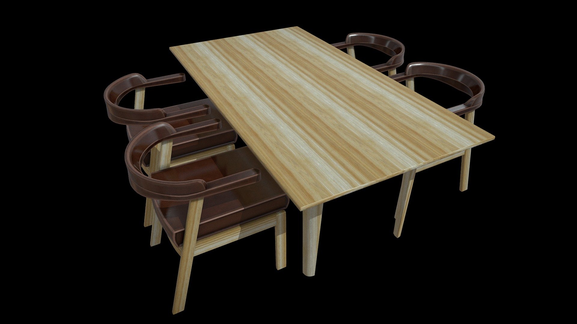 Dining Table And Chair Set - Buy Royalty Free 3D model by Ravi Jangid ...