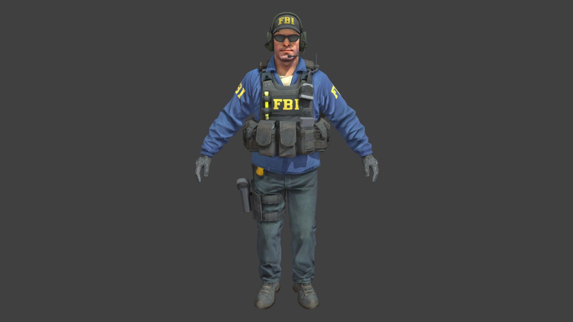 FBI | CS2 Agent Model №1 - Download Free 3D model by gettan (@kill6lucius) [5dbf712] - Sketchfab