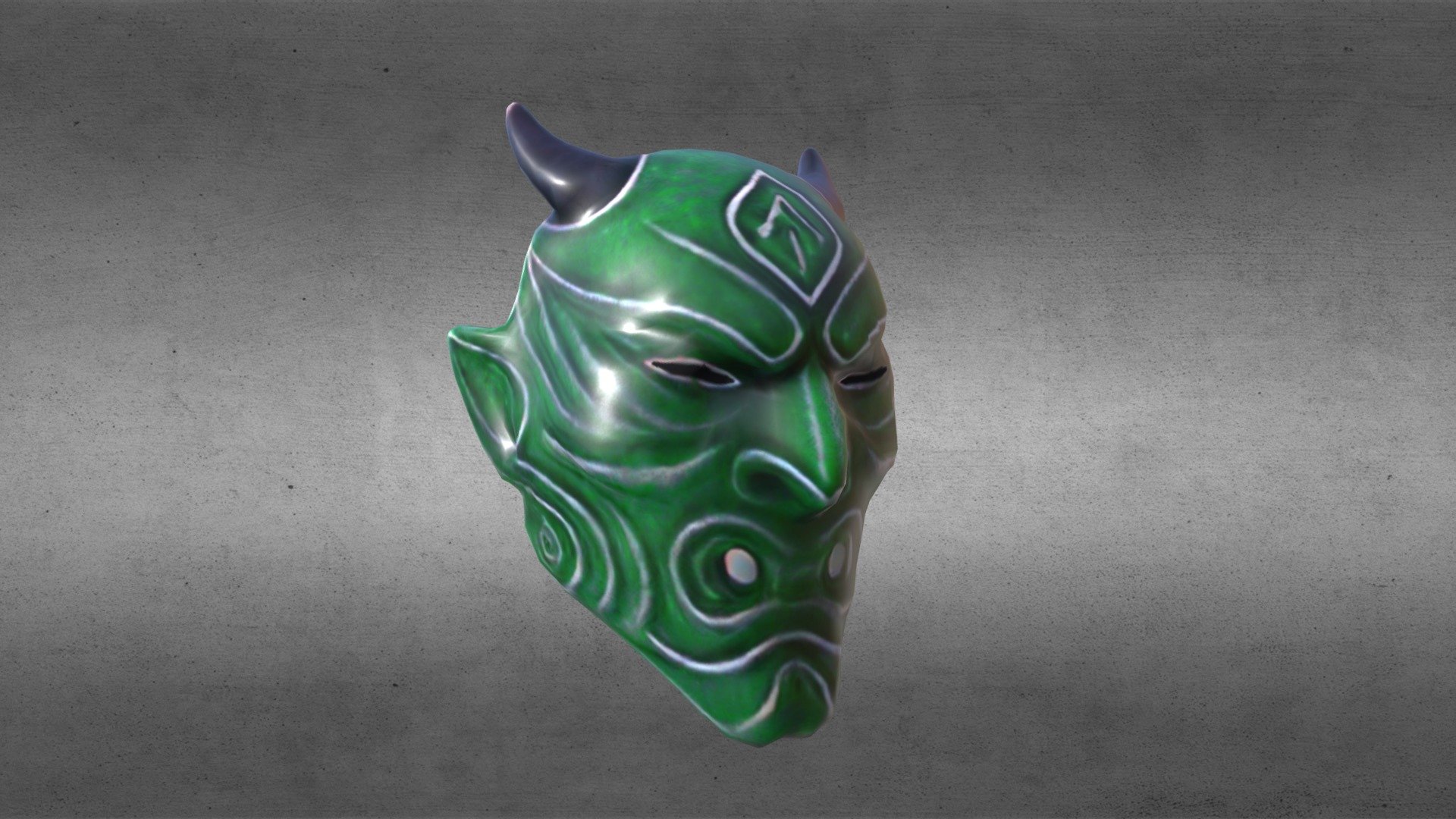 demon mask green - Download Free 3D model by vicente betoret ferrero ...