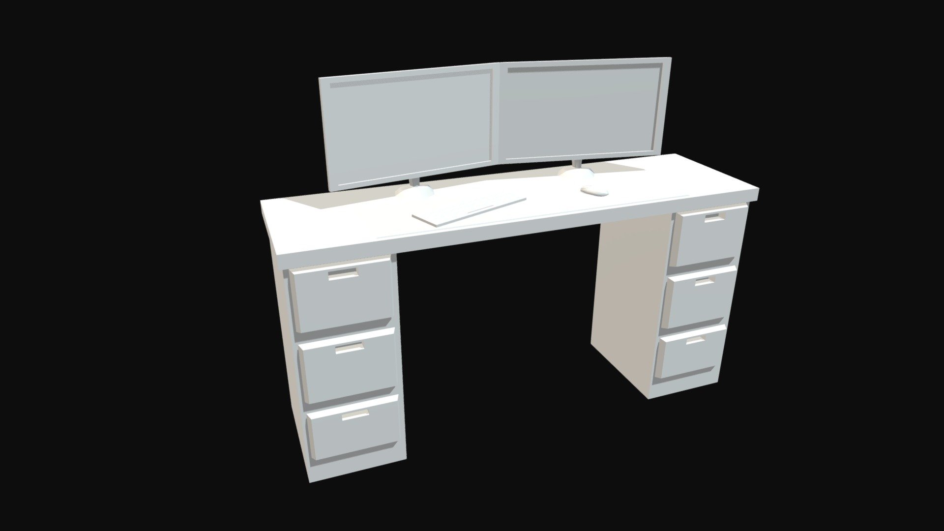 Gaming Desk - Download Free 3D model by THCxNoCapp [5dc1e67] - Sketchfab