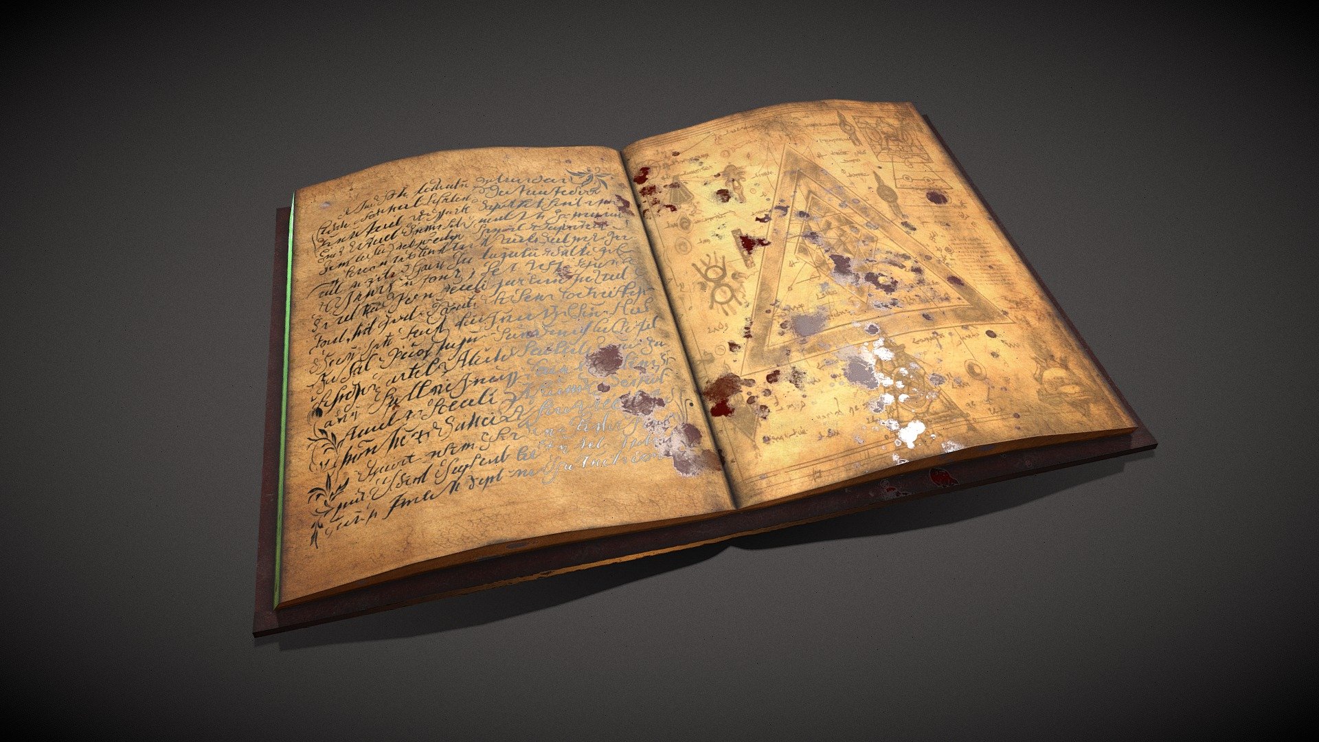 Satanic style open book - Buy Royalty Free 3D model by Sousinho ...