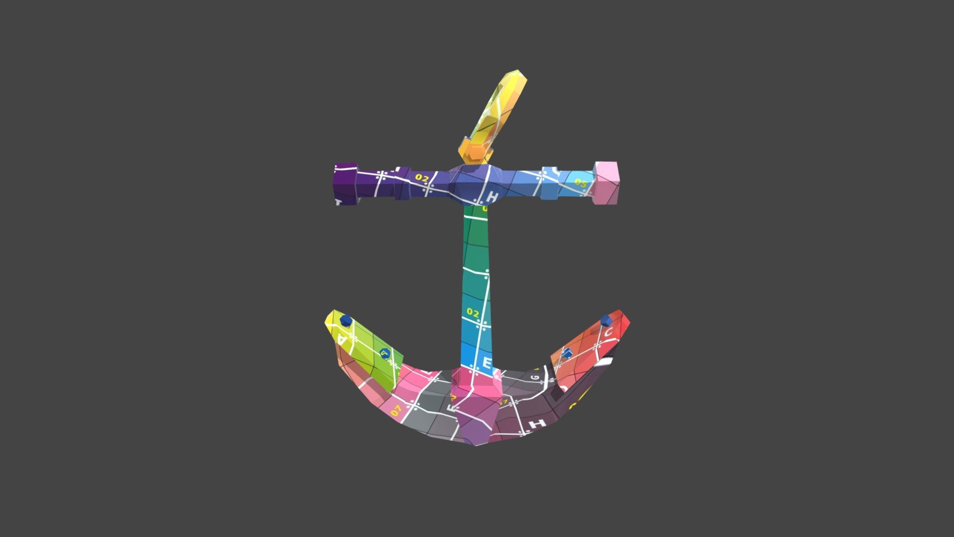 Low Poly Anchor - Download Free 3D model by Jenny (@jrongjie) [5dc3028 ...