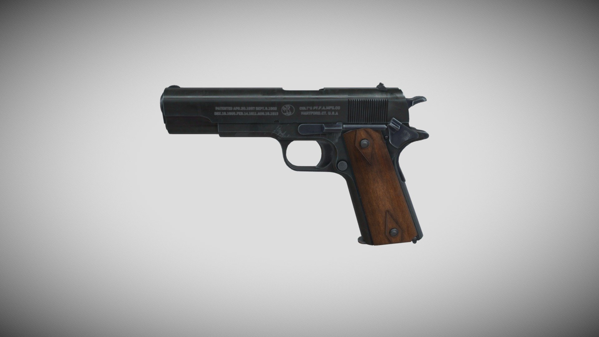 Colt M1911 - Download Free 3D model by w82yuu [5dc40a5] - Sketchfab