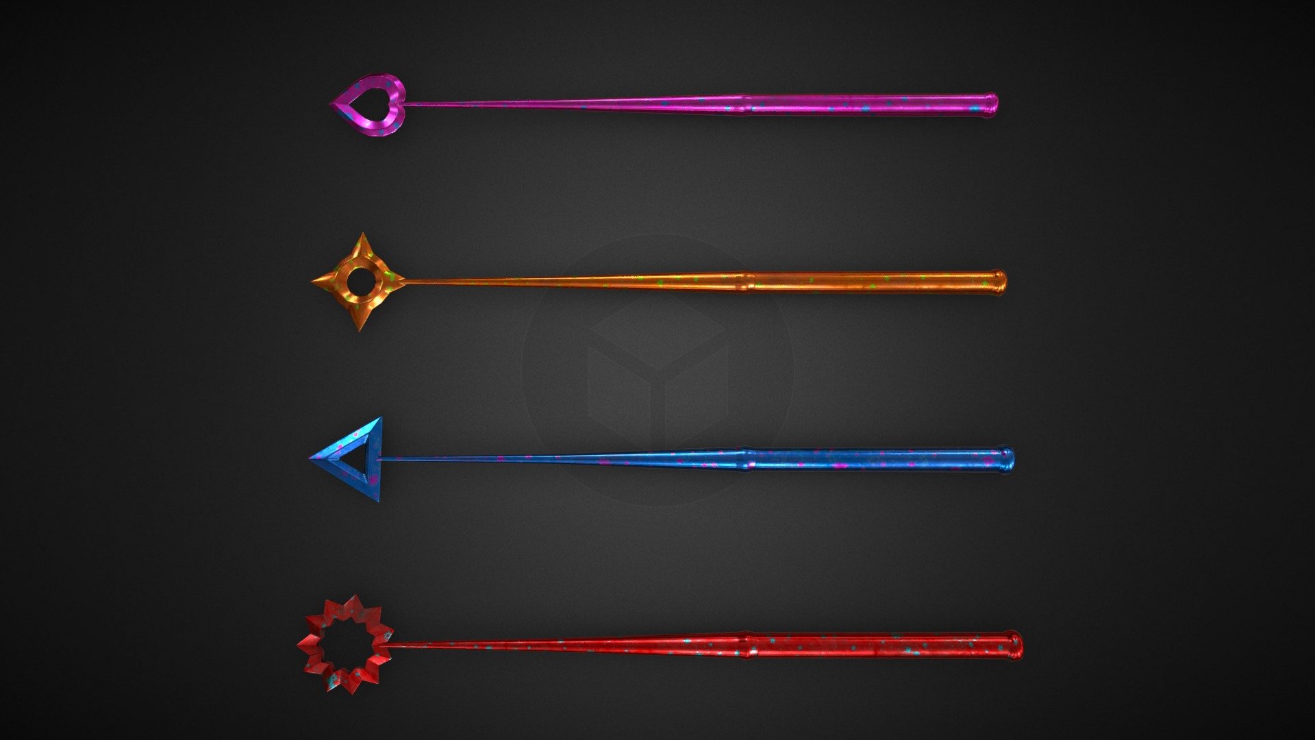 Magic Wands - 3D model by Grishmanovskij Anton (@GrishmanovskijAnton ...