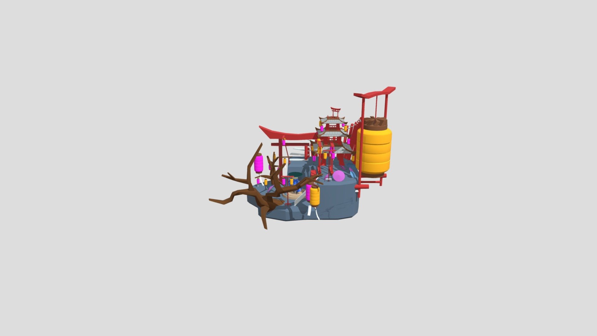 town - 3D model by Kraisorn.Noosen [5dc8431] - Sketchfab