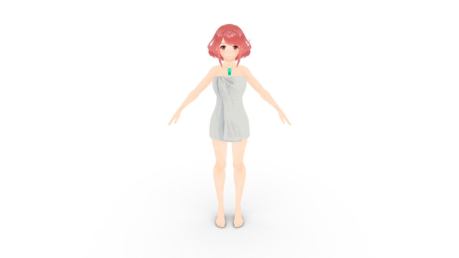 Xenoblade Chronicles 2- Pyra using towel - Download Free 3D model by ...