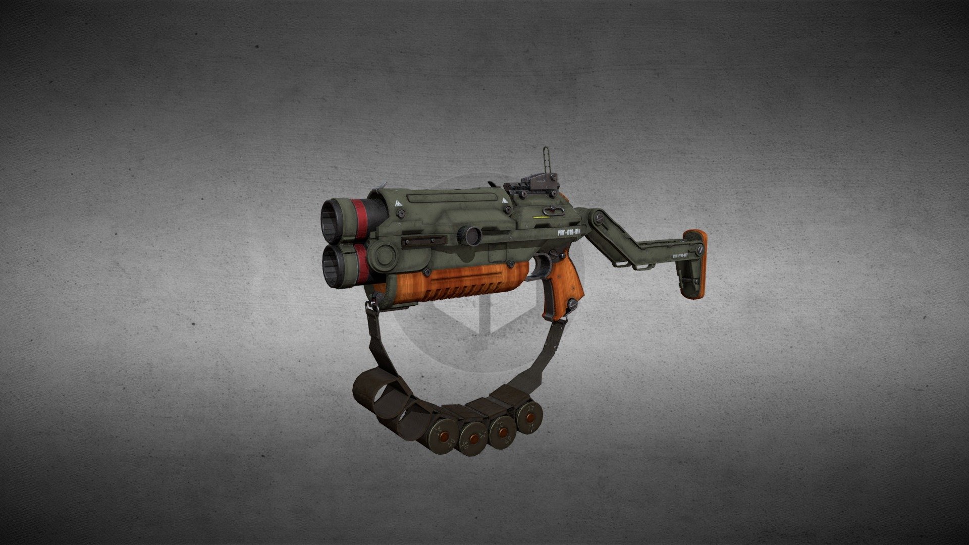 Grenade Launcher - 3D model by Aleksandr Pustovoichenko (@Alex_Ossora ...