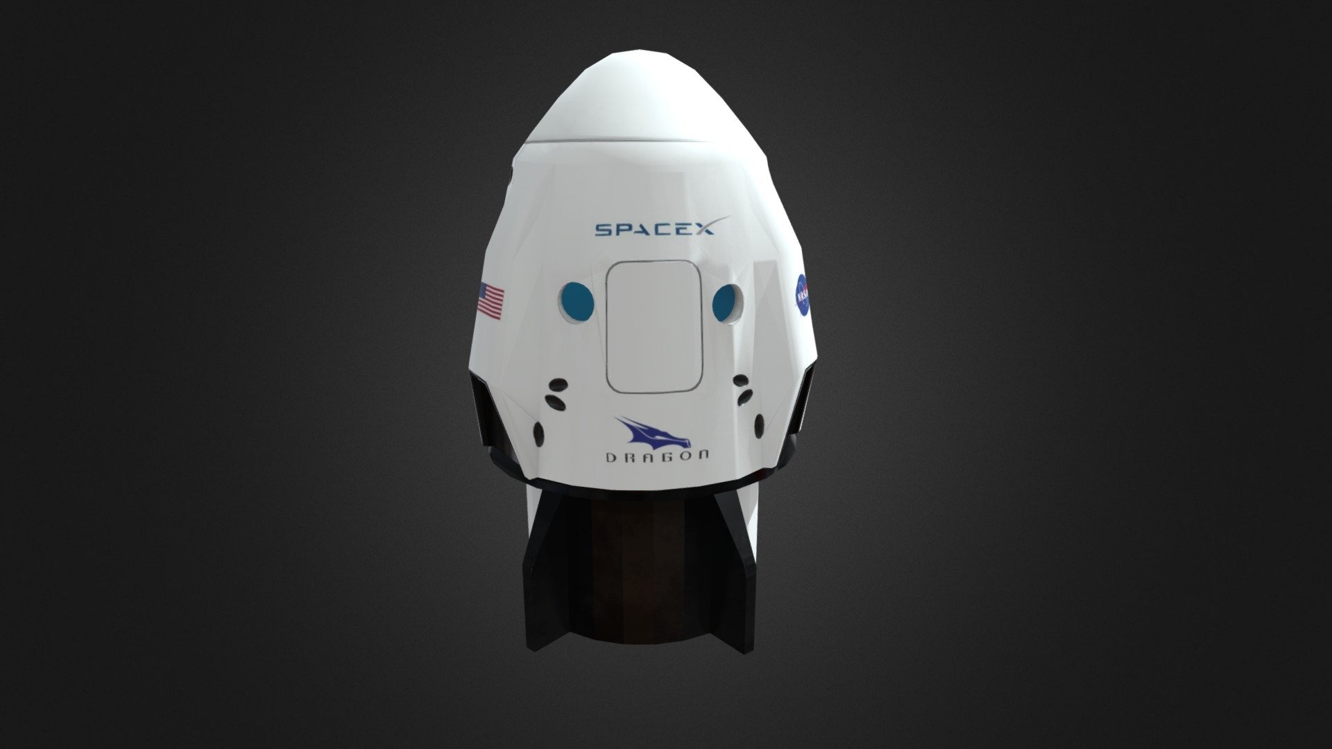 SpaceX Falcon 9 - 3D model by diegosimao (@diegobsimao) [5dd3403 ...