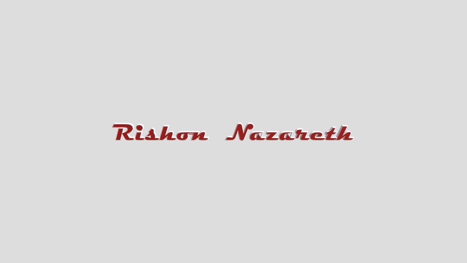 Signature - Rishon Nazareth - Download Free 3D model by rnazaret [5dd4615] - Sketchfab
