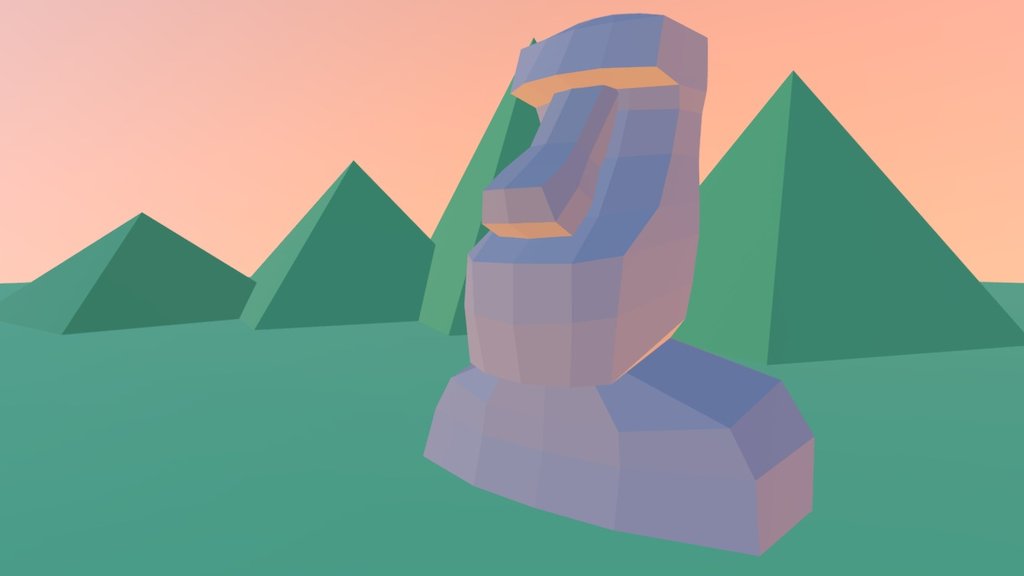 low poly moai - 3D model by Callen [5dd50ff] - Sketchfab