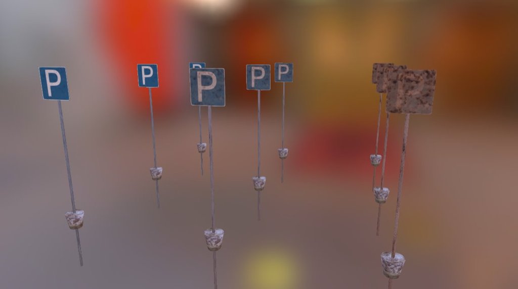Information Sign Scene - 3D model by impactit [5dd5e3d] - Sketchfab