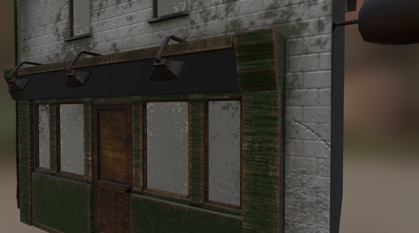 Urban Old Pub Building - 3D model by 63bit [5dd7e32] - Sketchfab