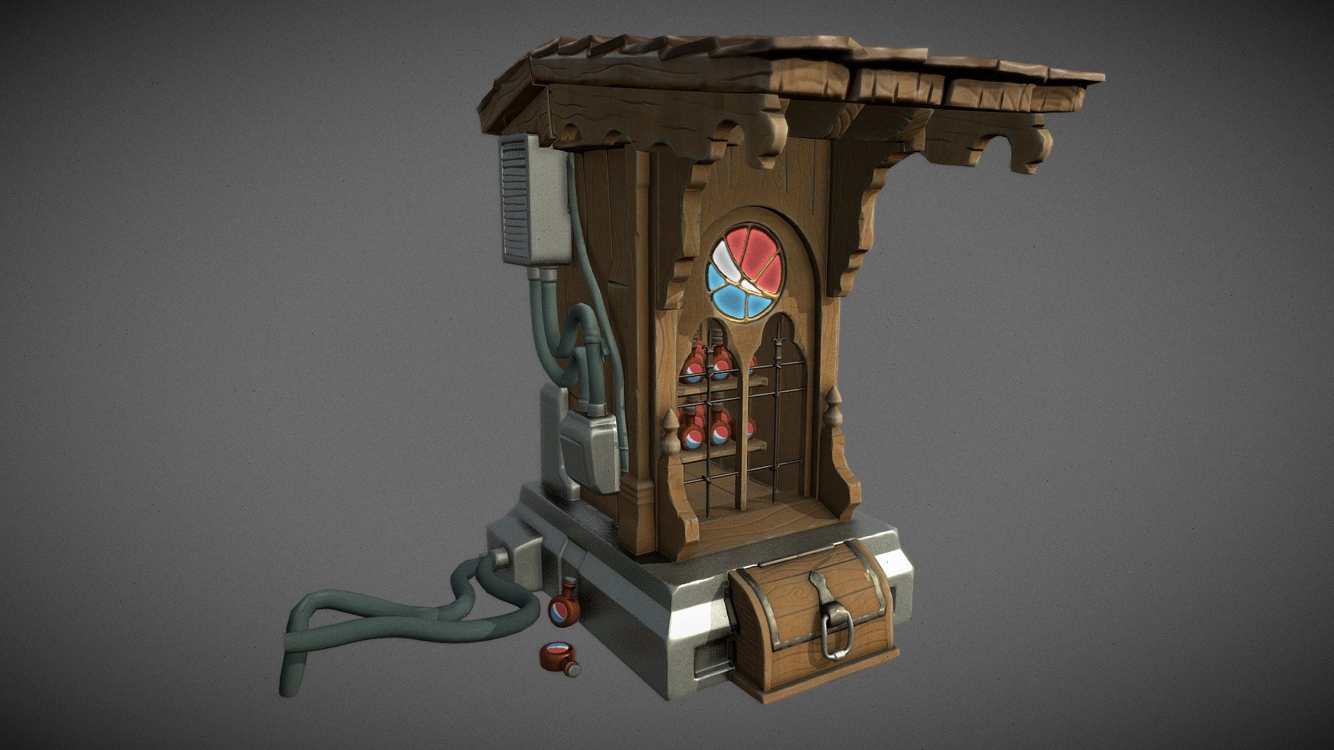 The medieval vending machine - 3D model by BADRPA [5dd83f4] - Sketchfab
