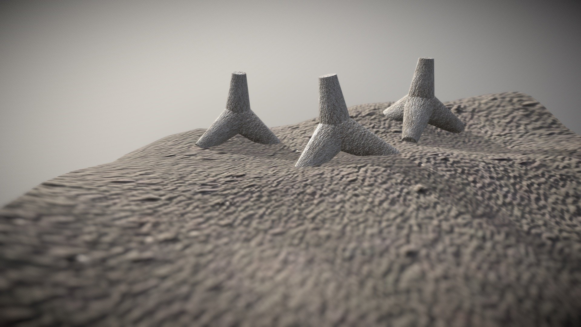 Tetrapods on the Sandy-seashore - Download Free 3D model by AVZ ...