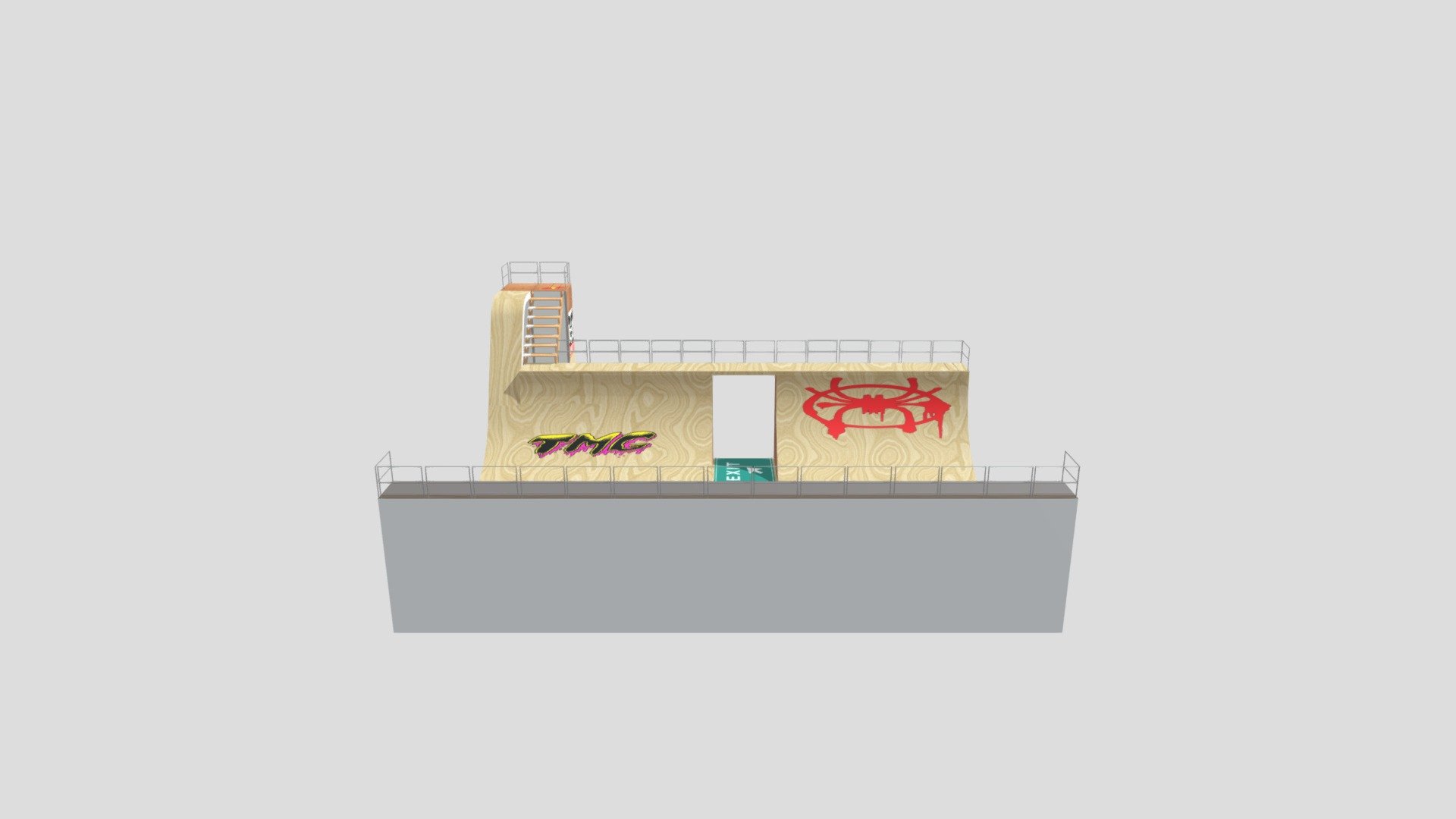 Tony Hawk Ramp with Textures - Download Free 3D model by alezeledon13 ...