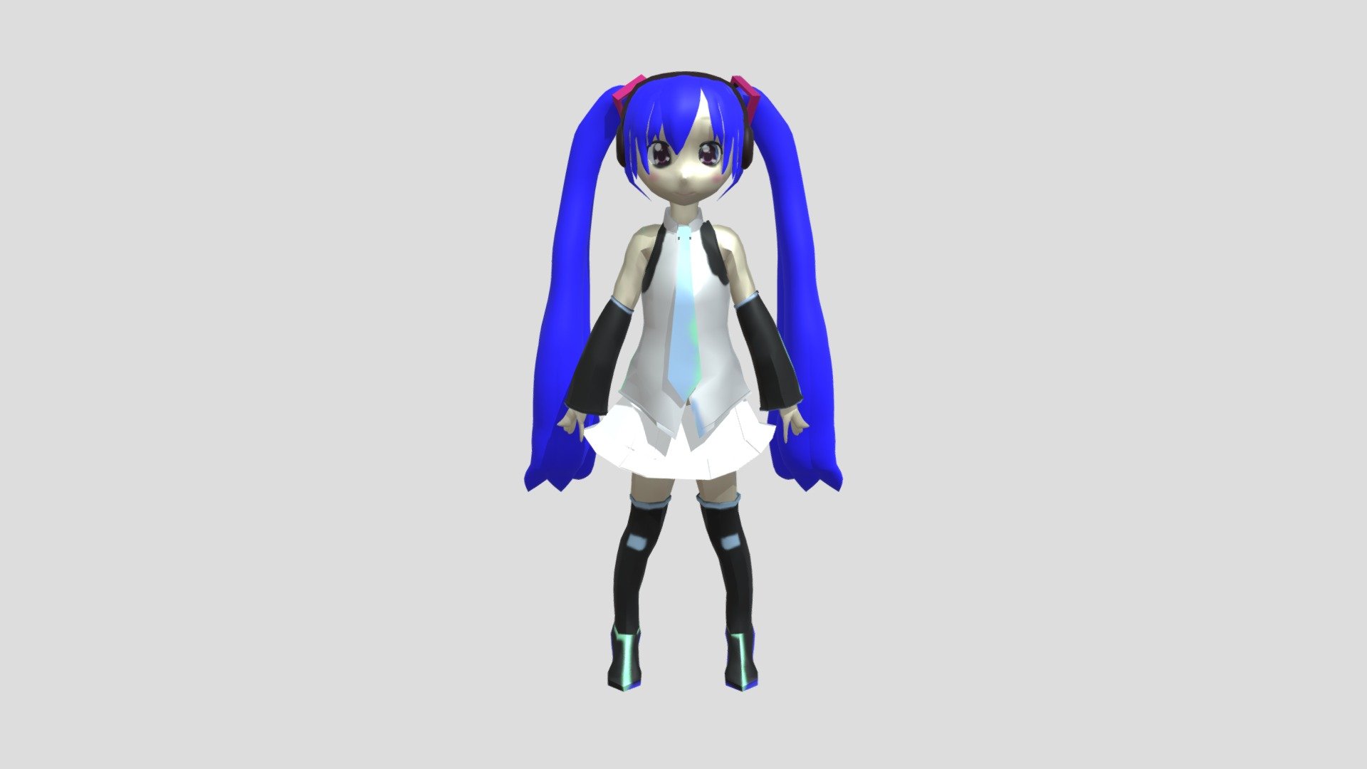 Miku - 3D model by Delsnow [5ddb17f] - Sketchfab