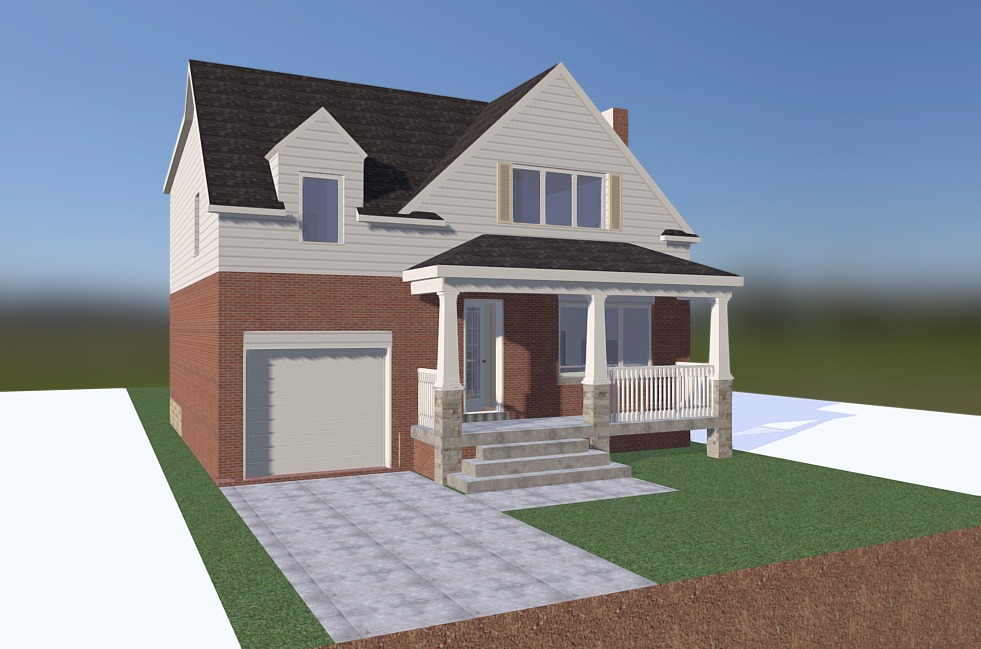09-41 Front Porch Opt3-2 05302016 - 3D model by Cadaxx Design (@cadaxx ...